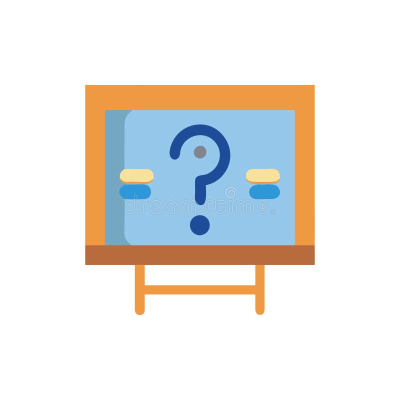 Quiz Board Icon for Classroom Use Stock Illustration - Illustration of ...