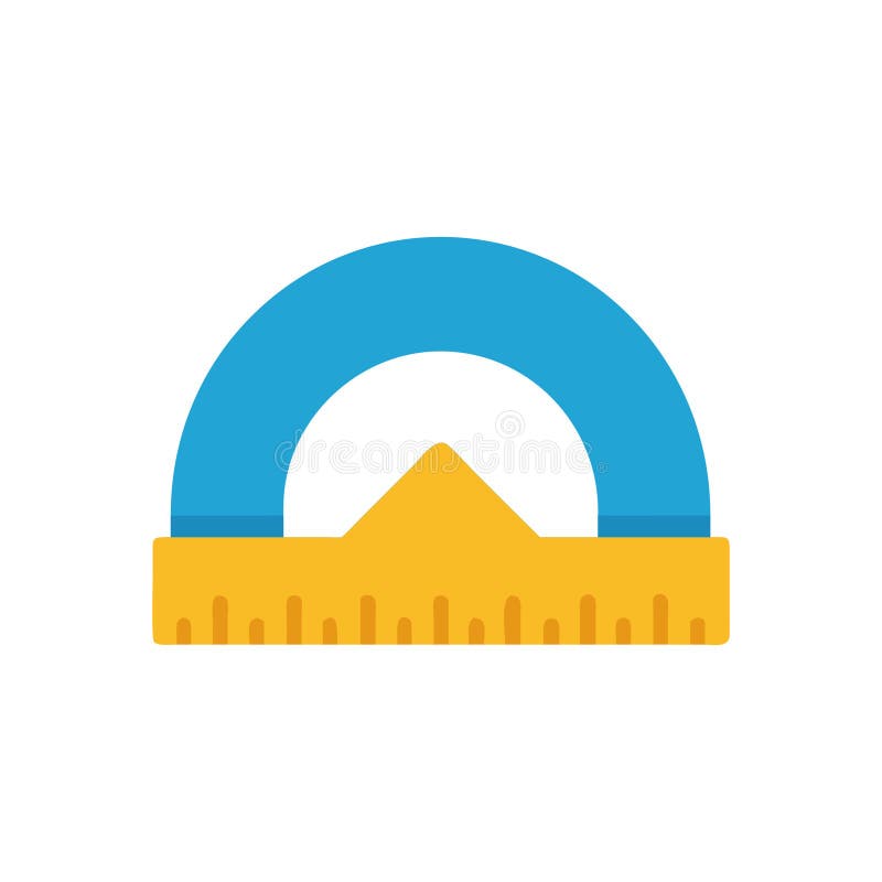 Protractor Icon for Educational Use Stock Illustration - Illustration ...