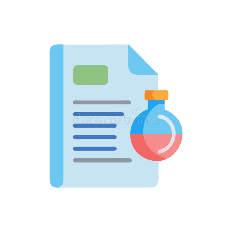 Research Document Icon for Learning Activities Stock Illustration ...
