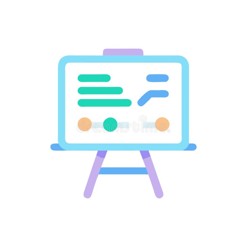 Digital Whiteboard Icon for Learning Environments Stock Illustration ...