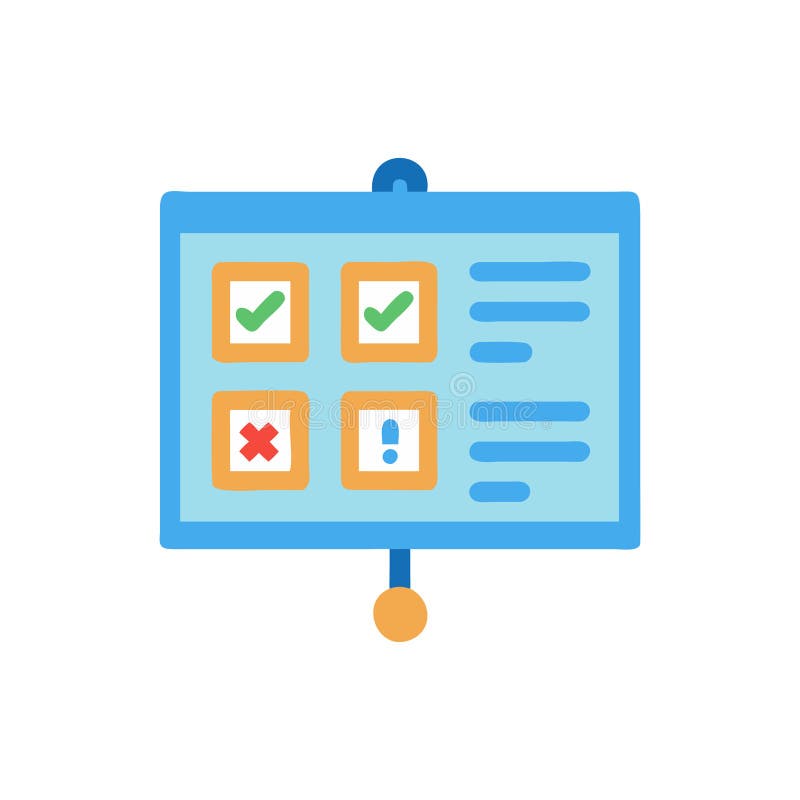 Quiz Board Icon for Learning Stock Illustration - Illustration of ...