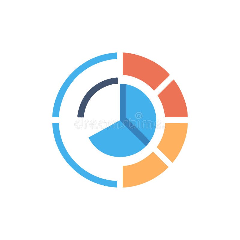 Pie Chart Icon for Learning Materials Stock Illustration - Illustration ...