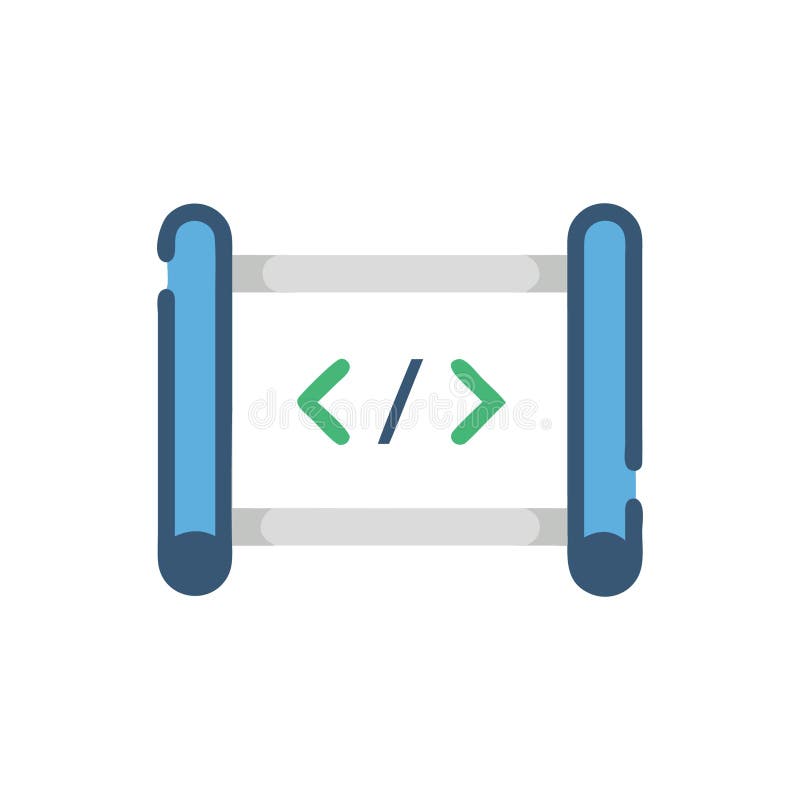 Open Scroll Icon for Research Purposes Stock Illustration ...