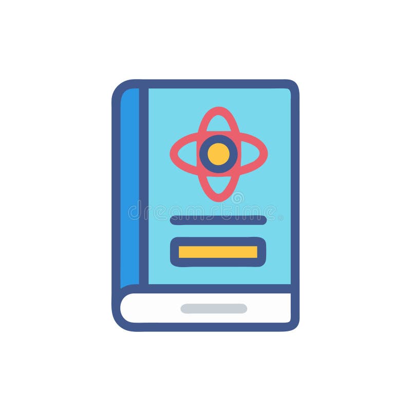 Physics e-book vector icon stock vector. Illustration of filled - 195559335