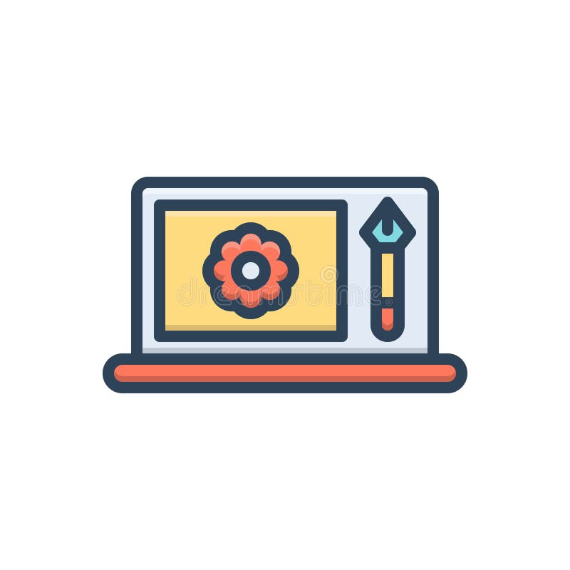 Color Illustration Icon for Designing, Graphic and Webdesign Stock Vector - Illustration of ...