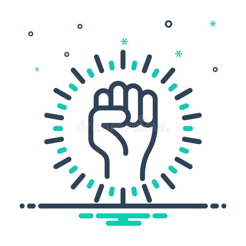 Mix Icon for Determination, Sovereignty and Motivation Stock ...