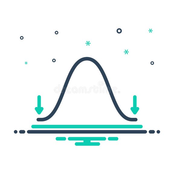 Mix Icon for Deviation, Divergence and Probability Stock Vector ...