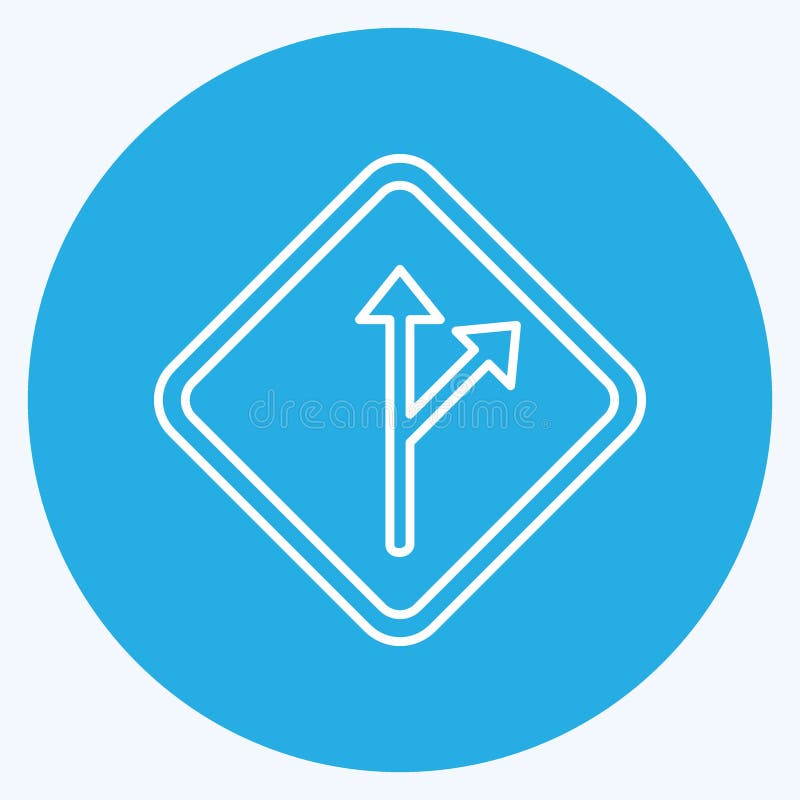 Icon Deviation Sign. Suitable for Education Symbol. Blue Eyes Style ...