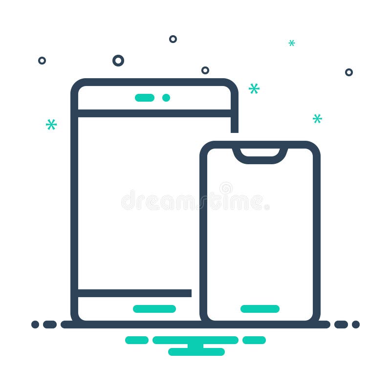 Mix Icon for Device, Mobile and Phone Stock Vector - Illustration of ...