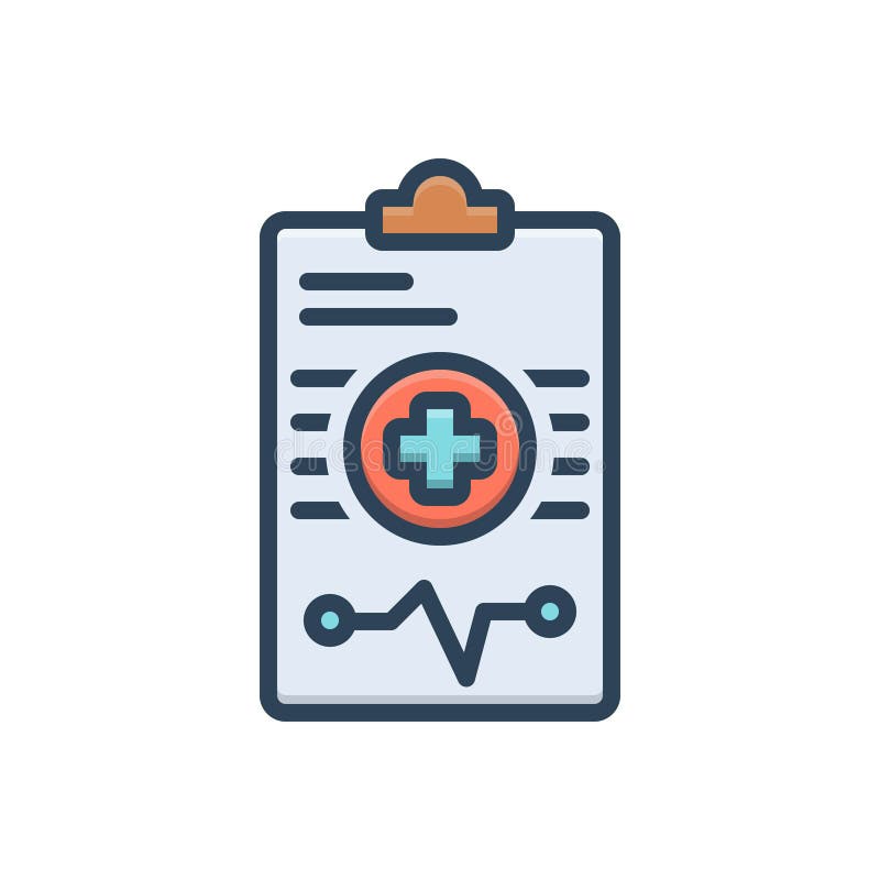 Color Illustration Icon for Diagnosis, Medical and Healthcare Stock ...