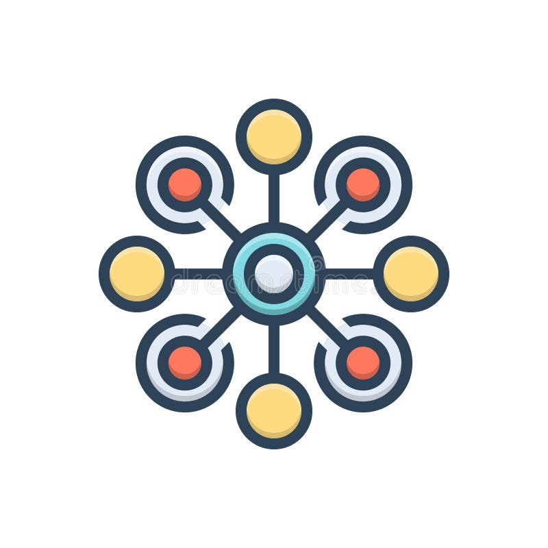 Color Illustration Icon for Diagram, Chart and Network Stock Vector ...