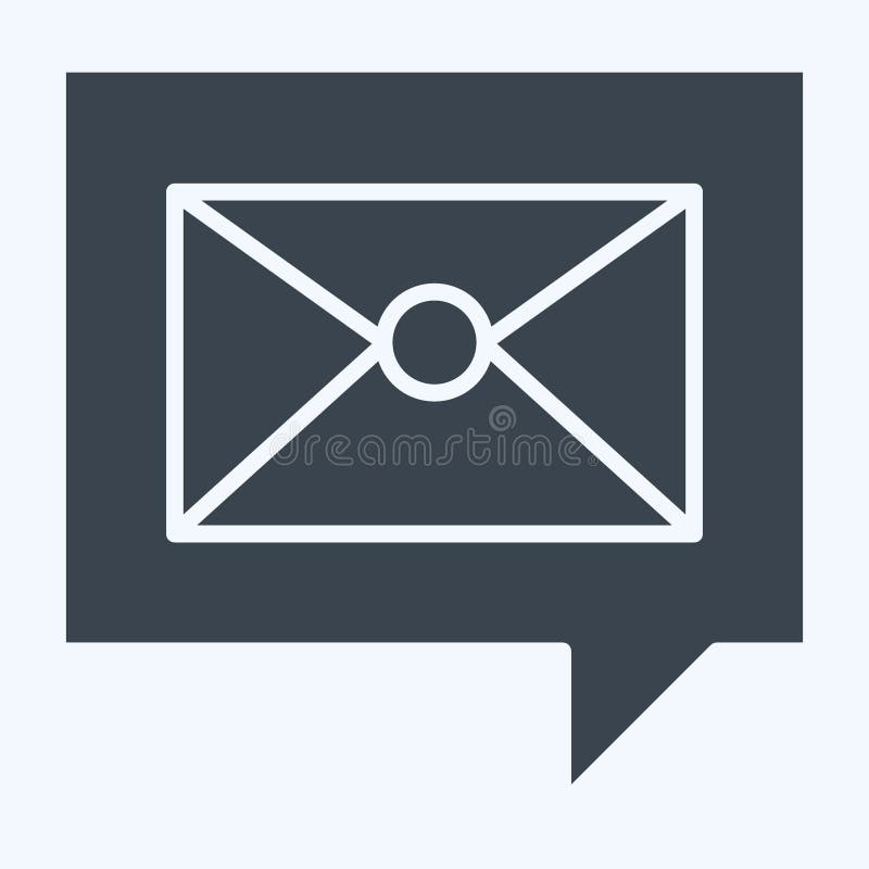 Icon Dialogue. Related To Post Office Symbol. Glyph Style. Simple ...