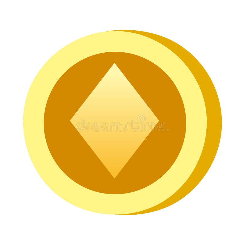 Icon Diamond Shape. Gambling Symbol, Object Stock Vector - Illustration ...