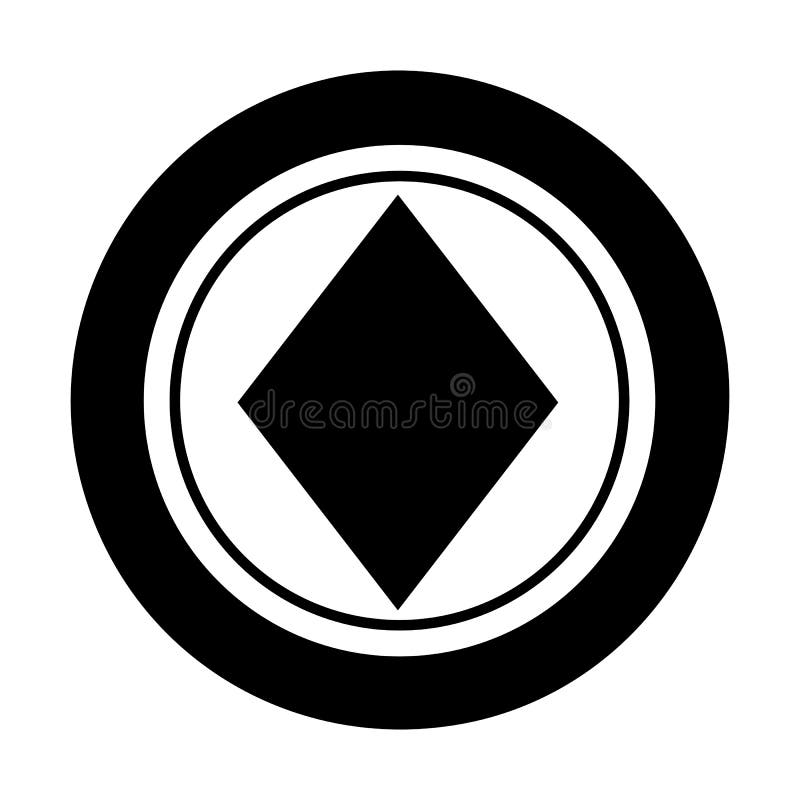 Icon Diamond Shape. Gambling Symbol, Object Stock Vector - Illustration ...