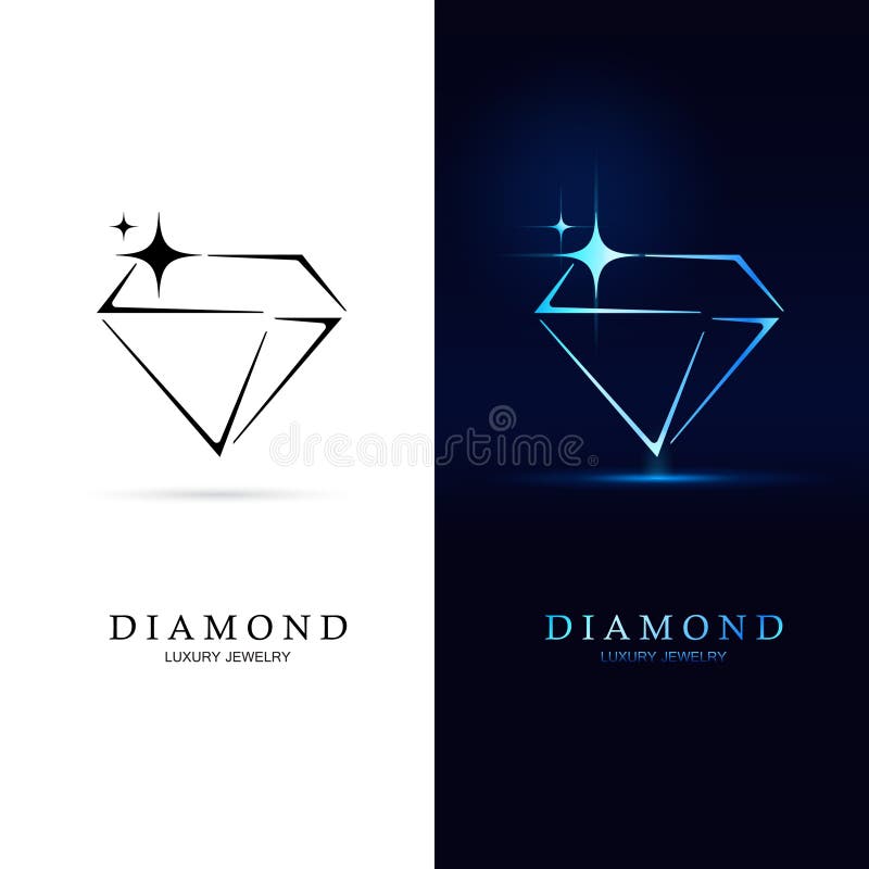 Icon diamond. Vector logo stock vector. Illustration of carat - 152548421