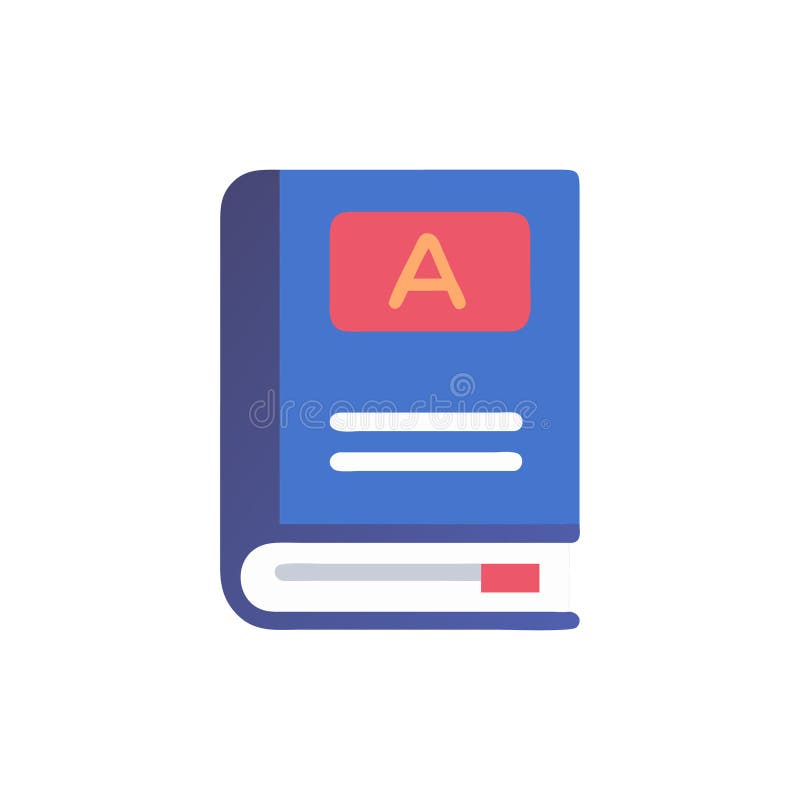 Dictionary Book Icon for Language Learning Stock Illustration ...