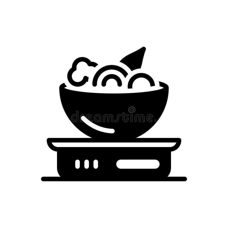 Black Solid Icon for Diet, Balanced Diet and Protein Stock Illustration ...