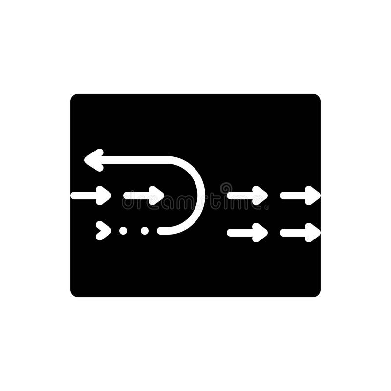 Black Solid Icon for Different, Apart and Arrow Stock Vector ...