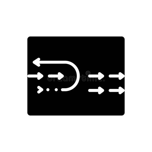 Black Solid Icon for Different, Apart and Arrow Stock Vector ...