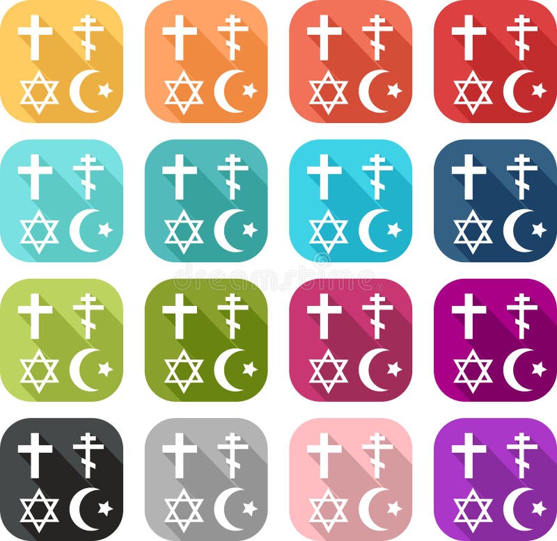 Different Religions Symbols Stock Illustration - Illustration of ...
