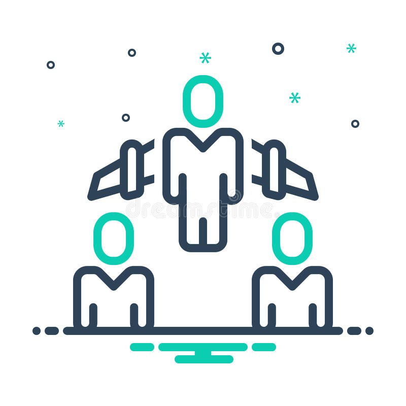 Mix Icon for Differential, Distinctive and Different Stock Illustration ...