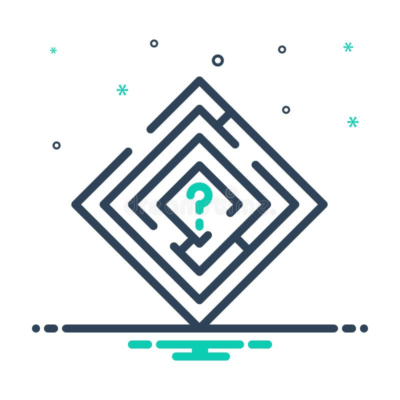 Mix Icon for Difficult, Arduous and Stiff Stock Illustration ...