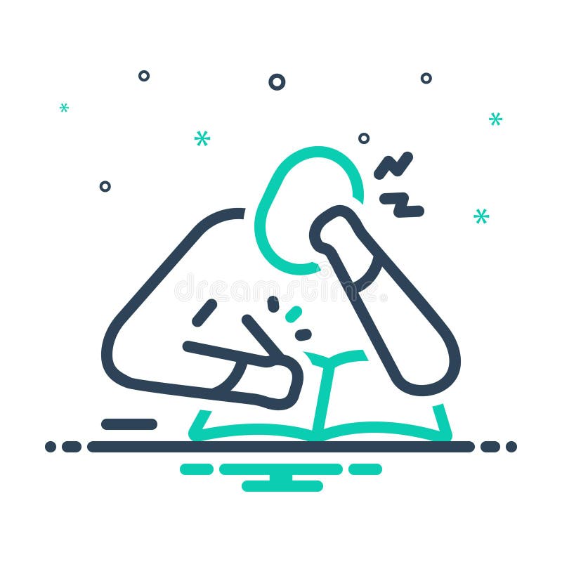 Mix Icon for Difficulty, Dyslexia and Stress Stock Vector ...