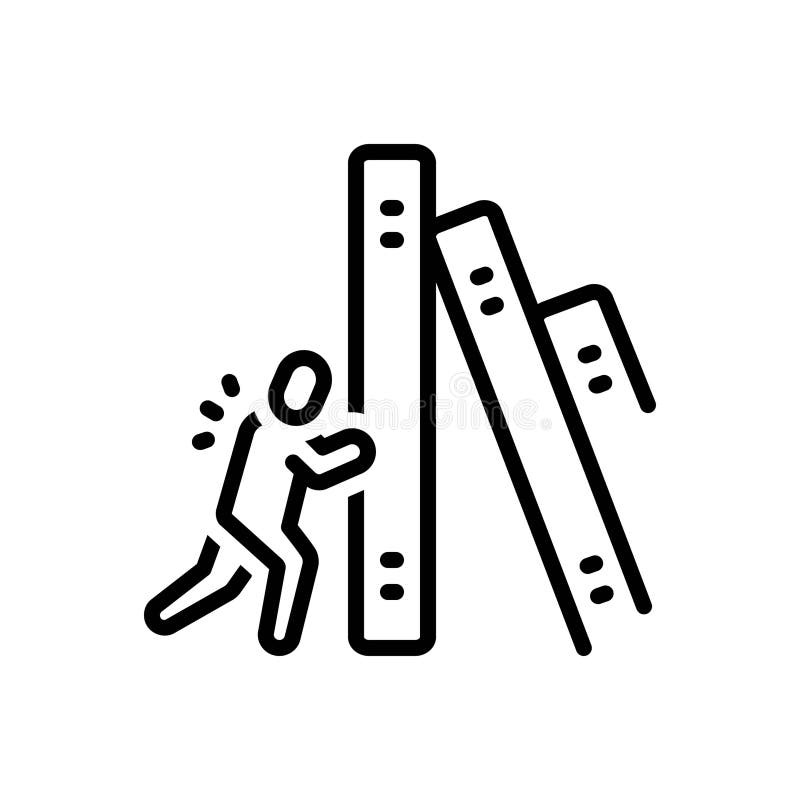 Black Line Icon for Finals, Trophy and Achievement Stock Illustration ...