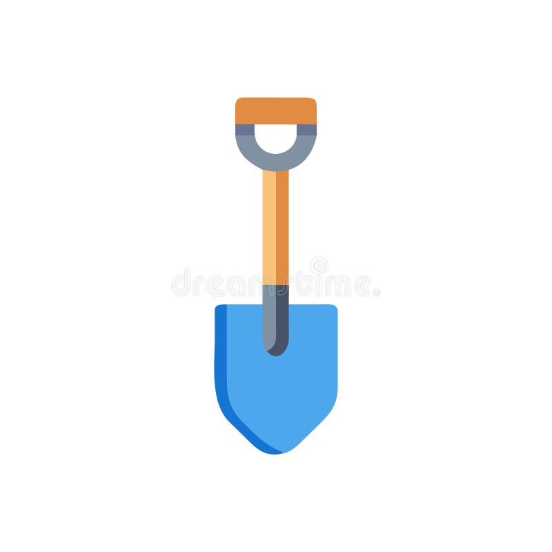 Icon of a Digging Shovel stock illustration. Illustration of concept ...