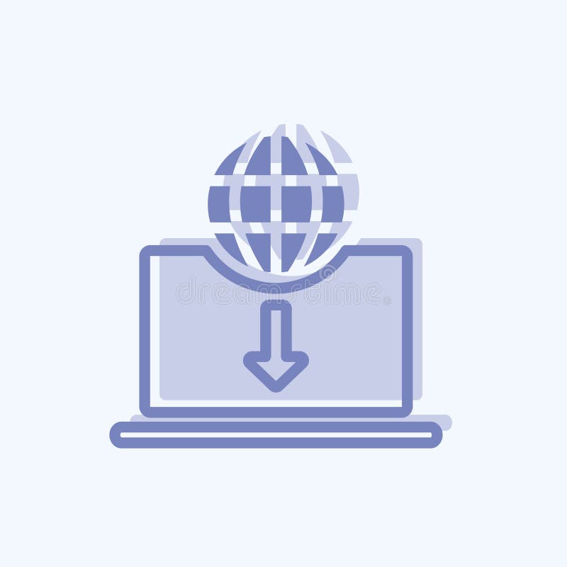 Icon Digital Commerce. Suitable for Education Symbol. Two Tone Style ...