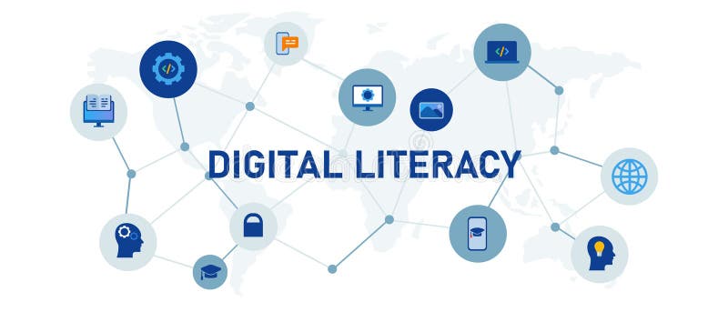 Digital Literacy Course for Kids. Modern Education Methodics Stock ...
