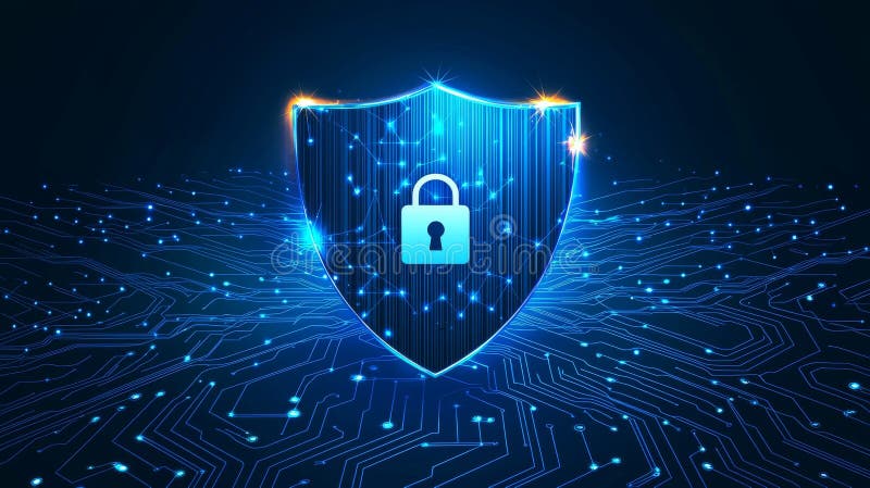 Icon Digital Shield, Enhanced Cyber Protection Online Stock Image ...