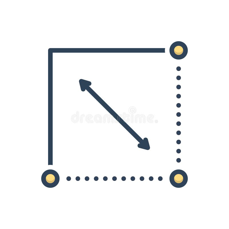 Color Illustration Icon for Dimensions, Area and Capacity Stock Vector ...