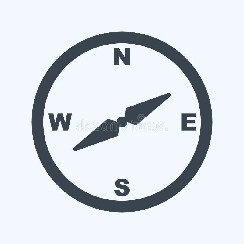 Icon Directions. Suitable for Sea Symbol. Glyph Style. Simple Design ...