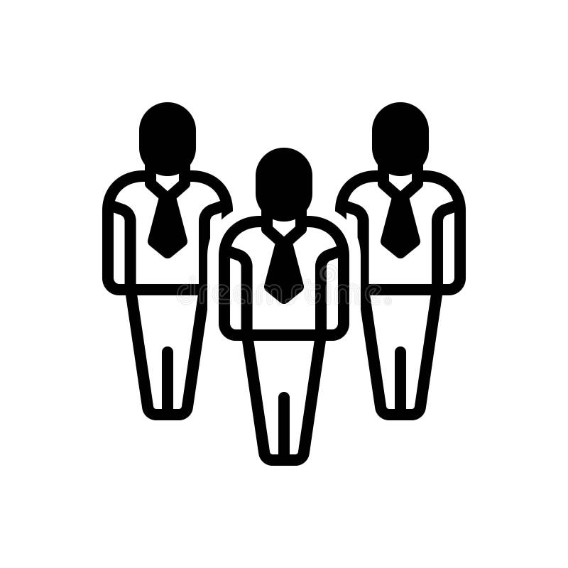 Black Solid Icon for Directors, Executive and Boss Stock Vector ...