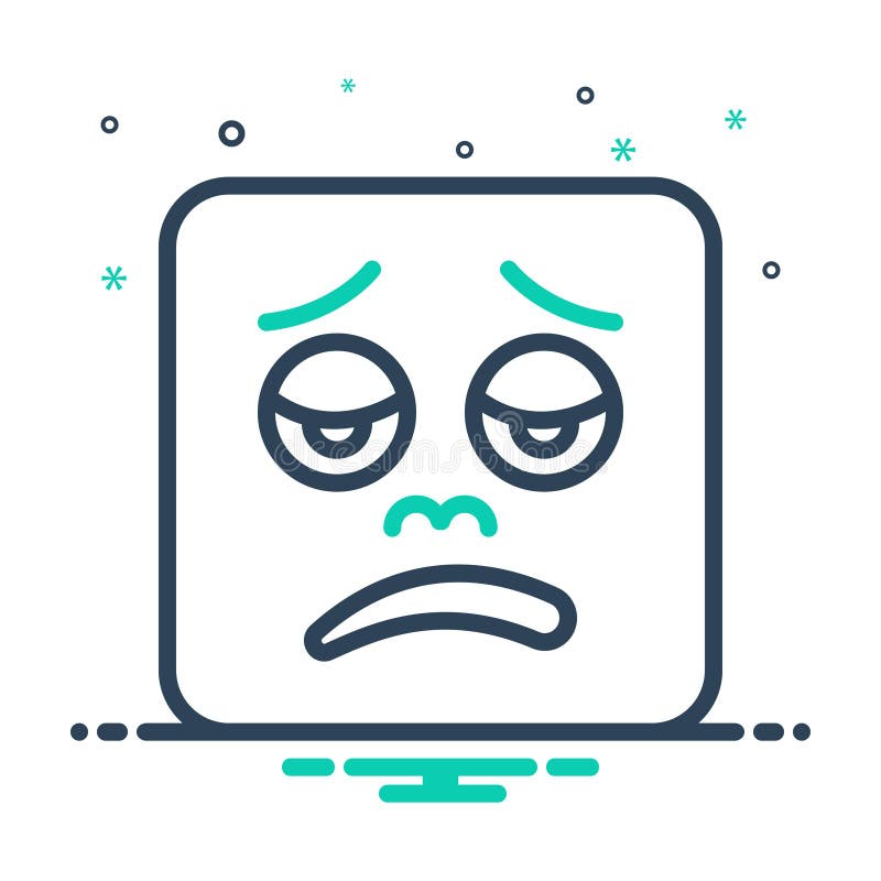 Mix Icon for Disappointed, Frustrated and Hopeless Stock Vector ...