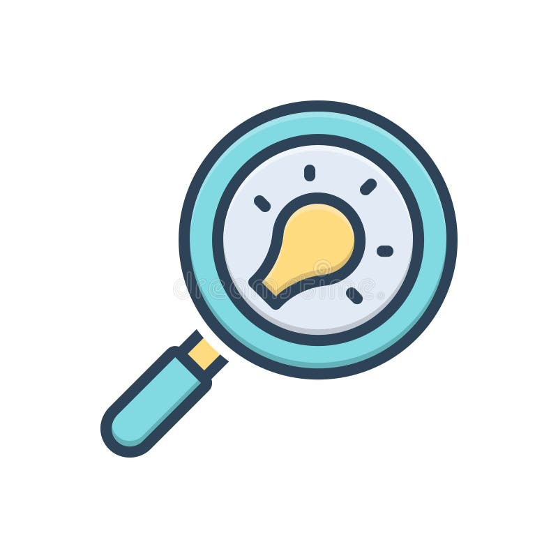 Color Illustration Icon for Discovery, Detection and Finder Stock ...