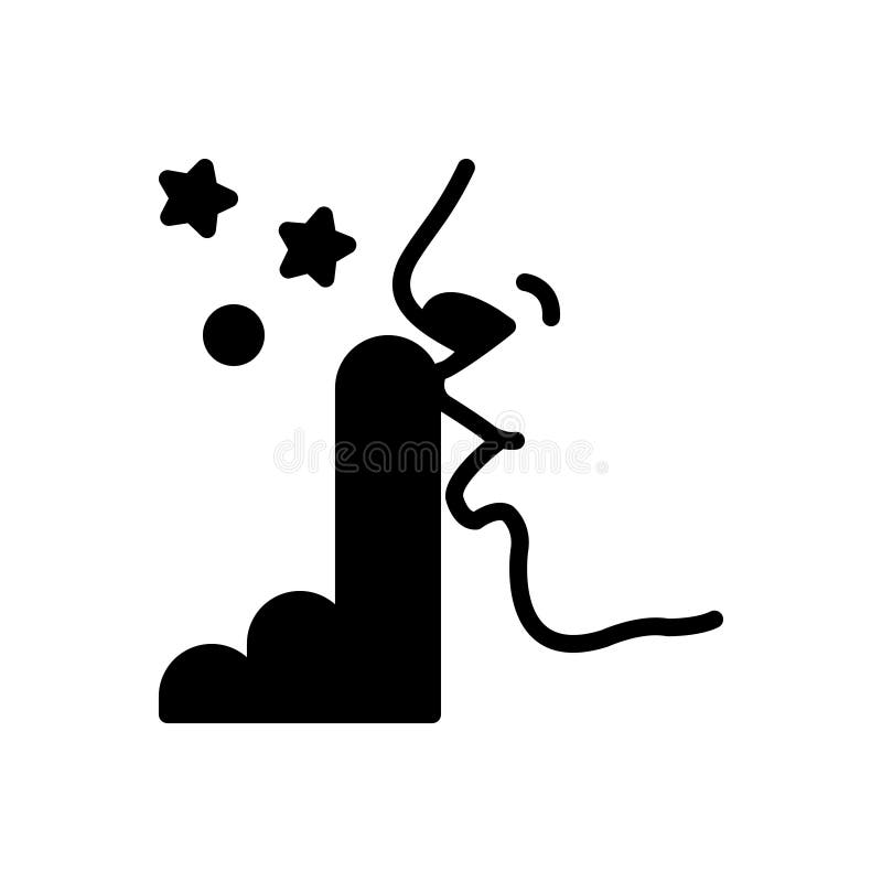 Black Solid Icon for Discretion, Prudence and Silent Stock Vector ...