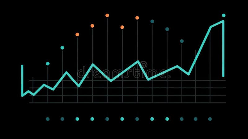A Line Graph Icon Showing the Trend of Data Over Time Created with ...