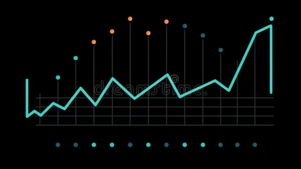 A Line Graph Icon Showing the Trend of Data Over Time Created with ...