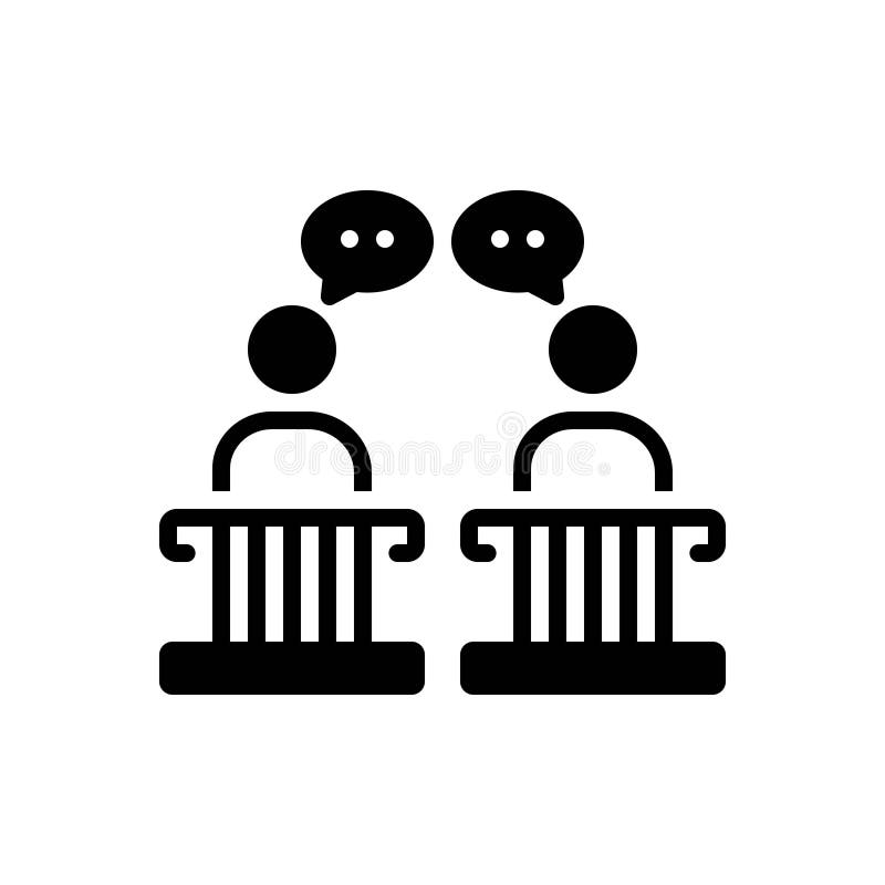 Black Solid Icon for Disputes, Controversy and Contention Stock Vector ...