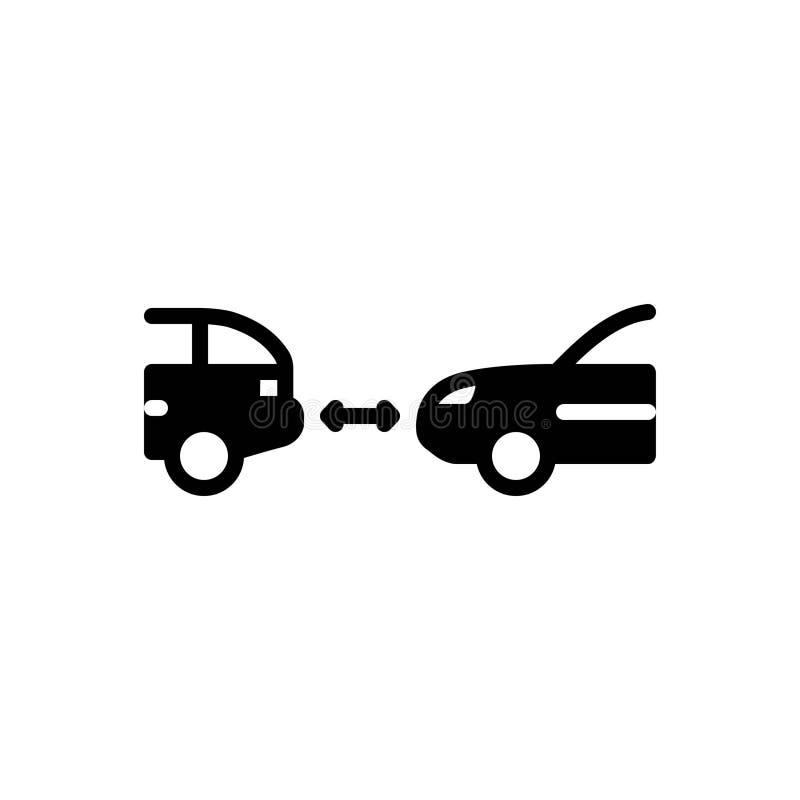 Black Solid Icon for Distance, Space and Transport Stock Vector ...