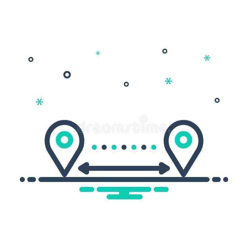 Mix Icon for Distances, Gps and Location Stock Vector - Illustration of ...