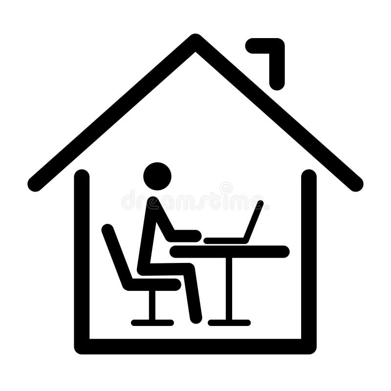 Icon Icon for Distant Work at Home during the Pandemic Stock Vector ...