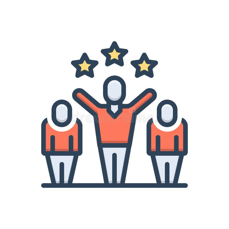 Color Illustration Icon for Distinguished, Specific and Exclusive Stock ...