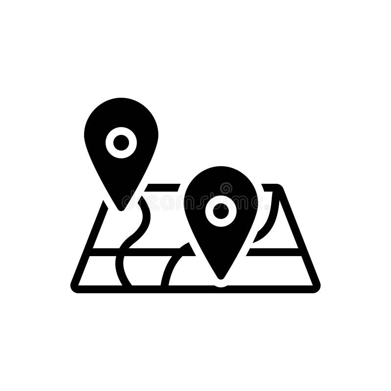 Black Solid Icon for District, Country and Neighborhood Stock Vector ...