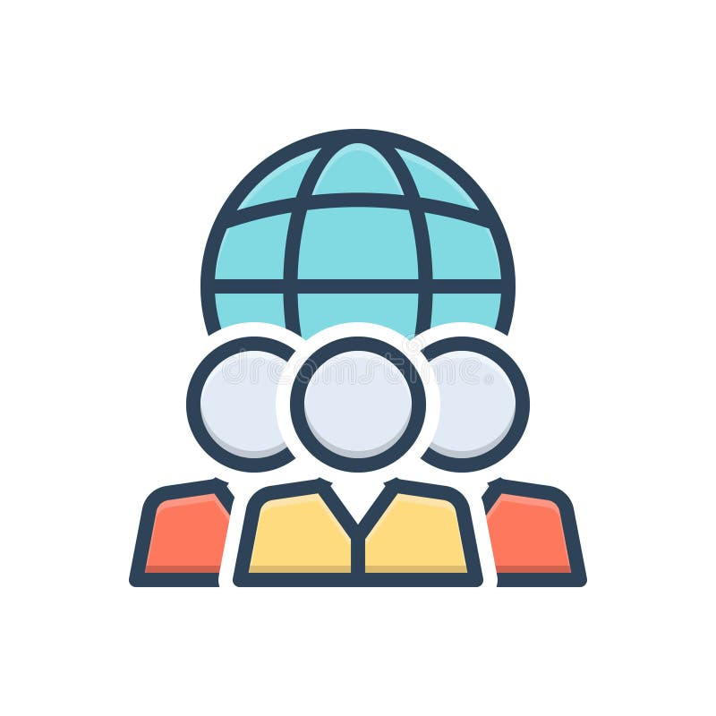 Color Illustration Icon for Diversity, Diversification and Ethnicity ...