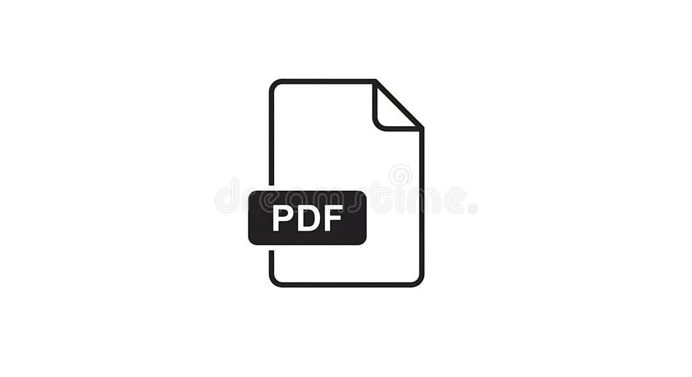 Icon of a Document with a Folded Corner and "PDF" Prominently Displayed ...
