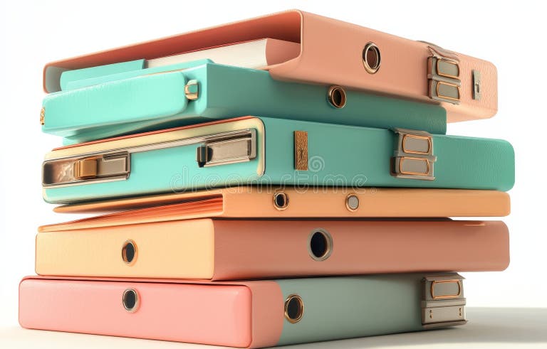 Icon Document Folder Files of Different Colors, Isolated, Signify ...