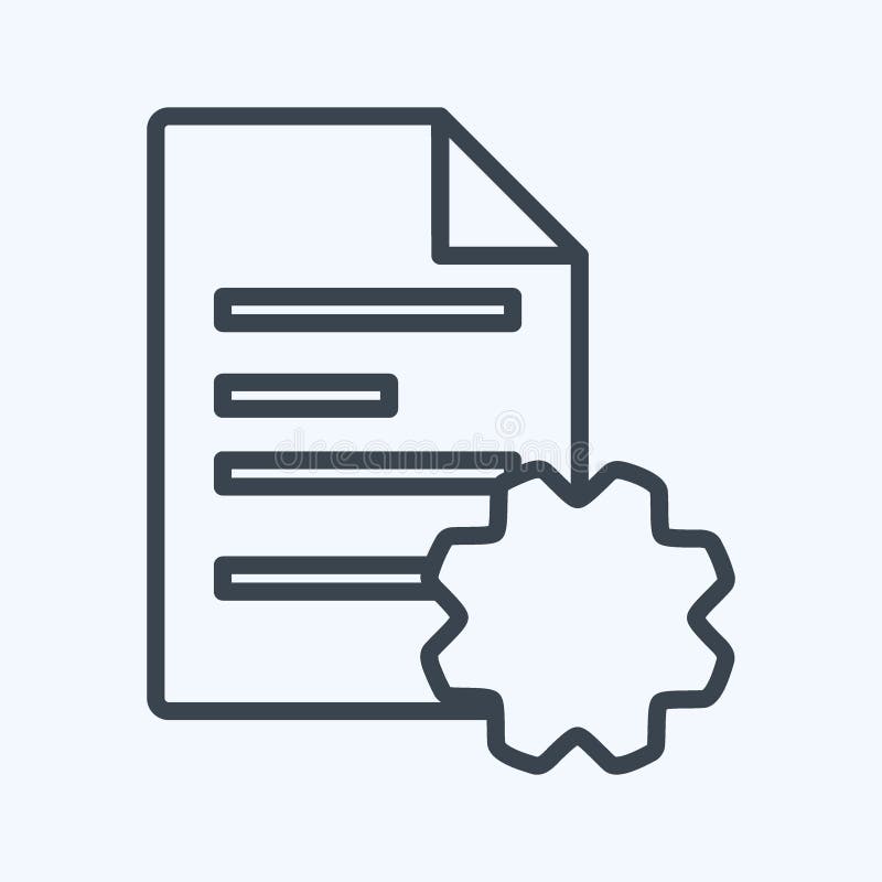 Icon Document Settings. Suitable for Programming Symbol. Line Style. Simple Design Editable ...